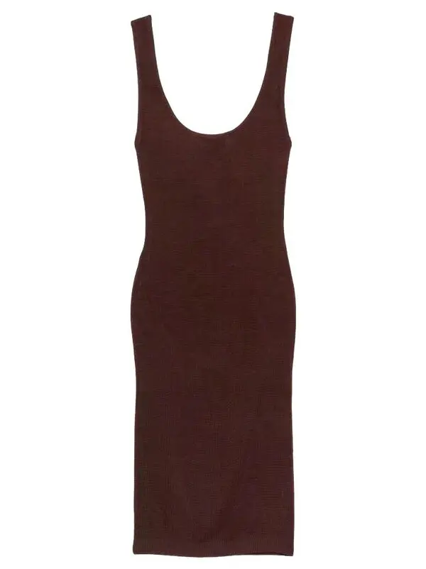 ENTIRE STUDIOS Square-neck Mini Dress - Brown