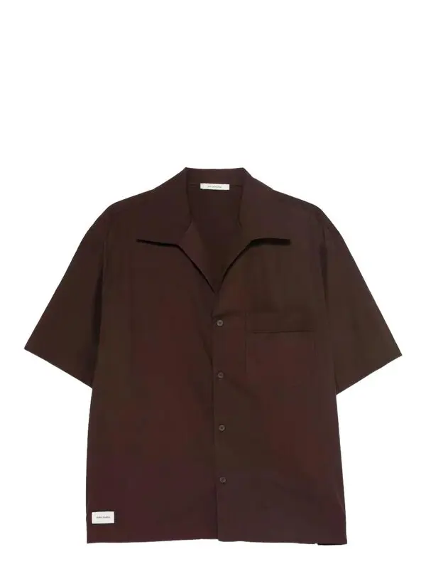 ENTIRE STUDIOS Short-sleeve Pajama Shirt - Brown