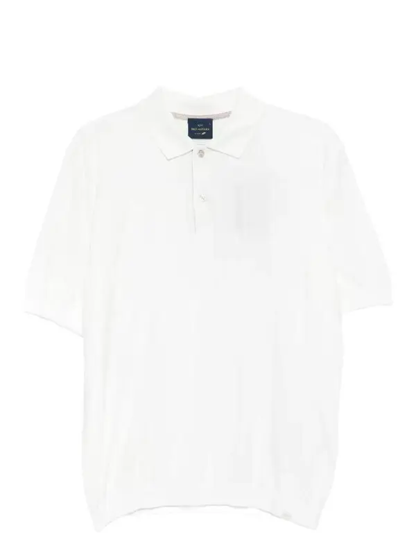 Paul & Shark Button Fastening Polo Shirt - White