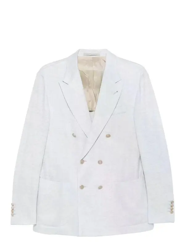 Eleventy Double-breasted Buttoned Blazer - Blue