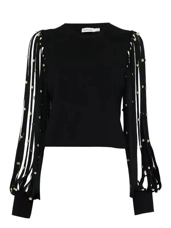 Simkhai Studded Cut-out Top - Black