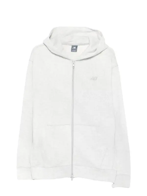 NEW BALANCE Hooded Zip Up Sweatshirt - Grey