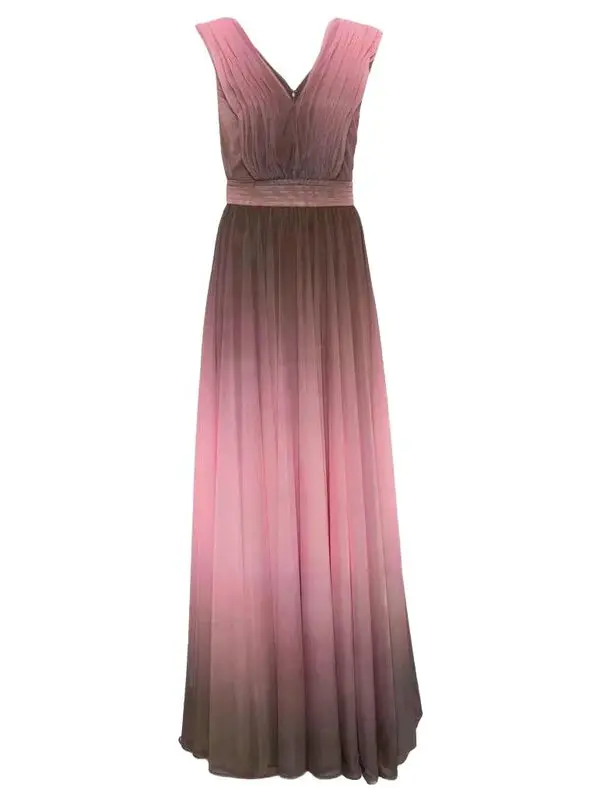 ERMANNO FIRENZE V-neck Maxi Dress - Pink