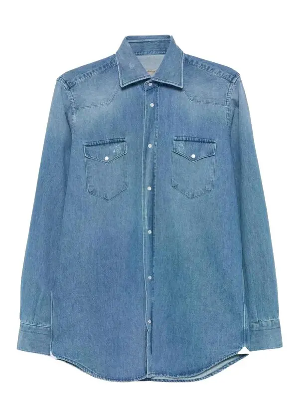 SARTORIO NAPOLI Buttoned Denim Shirt - Blue