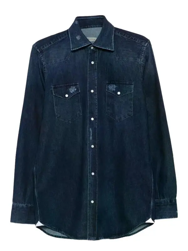SARTORIO NAPOLI Chest-pocket Denim Shirt - Blue