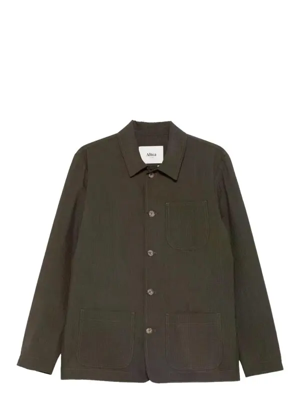 Altea Constantin Seersucker Shirt Jacket - Green