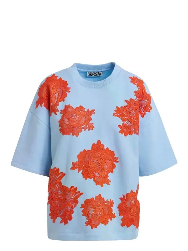 Essentiel Antwerp Floral-pattern T-shirt - Blue