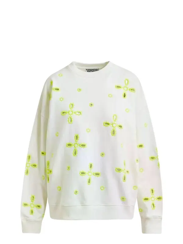 Essentiel Antwerp Jix Broderie-anglaise Sweatshirt - White