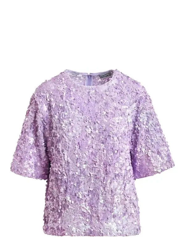 Essentiel Antwerp Sequinned T-shirt - Purple