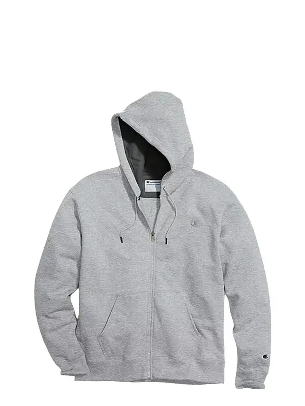 Champion Hooded Zip-up Sweatshirt - Grey