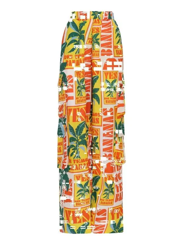 AMIR SLAMA Print Pocket Trousers - Yellow