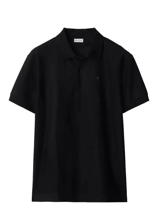 Burberry Metal Ekd Cotton Polo Shirt - Black