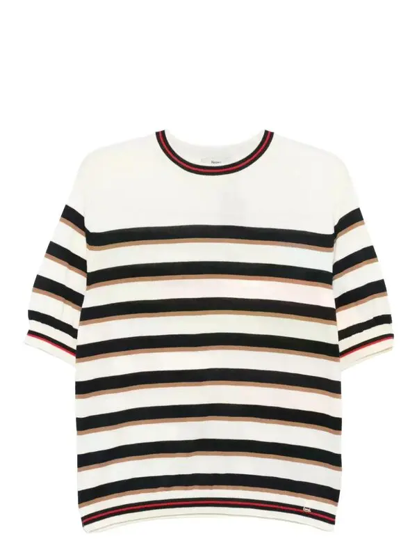Herno Striped Short-sleeve T-shirt - White