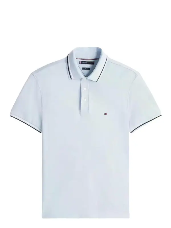 Tommy Hilfiger Short-sleeve Chest-logo Polo Shirt - Blue
