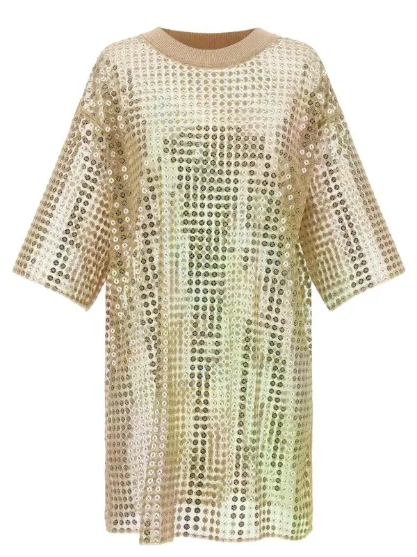 Fabiana Filippi Sequin-embellished Mini Dress - Gold