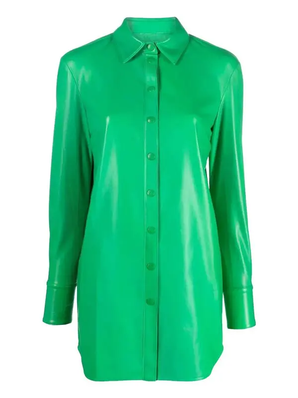 Patrizia Pepe Coated Long-sleeve Shirt - Green