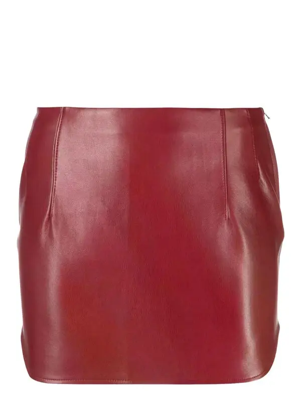 Patrizia Pepe Essential Faux-leather Mini Skirt - Red