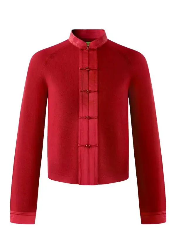 Shanghai Tang Buttoned Cardigan - Red