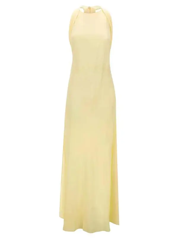 Blumarine Halter Neck Scarf Dress - Yellow