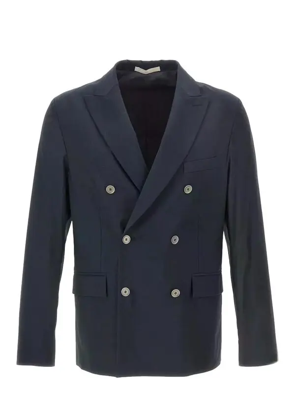 PAOLO PECORA Double-breasted Blazer - Blue