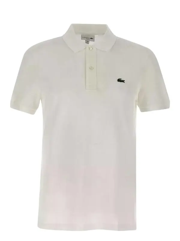 Lacoste Buttoned Logo Polo Shirt - Neutrals