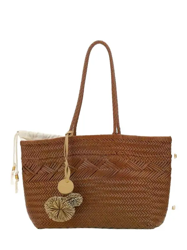 GIANNI CHIARINI Paloma Woven Shoulder Bag - Brown