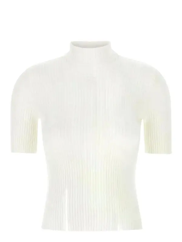 COURREGES Reedition Ribbed Knit Sweater - White