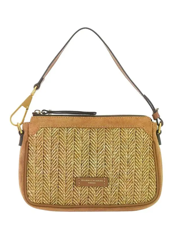 GIANNI CHIARINI Brooke Woven-straw Shoulder Bag - Neutrals