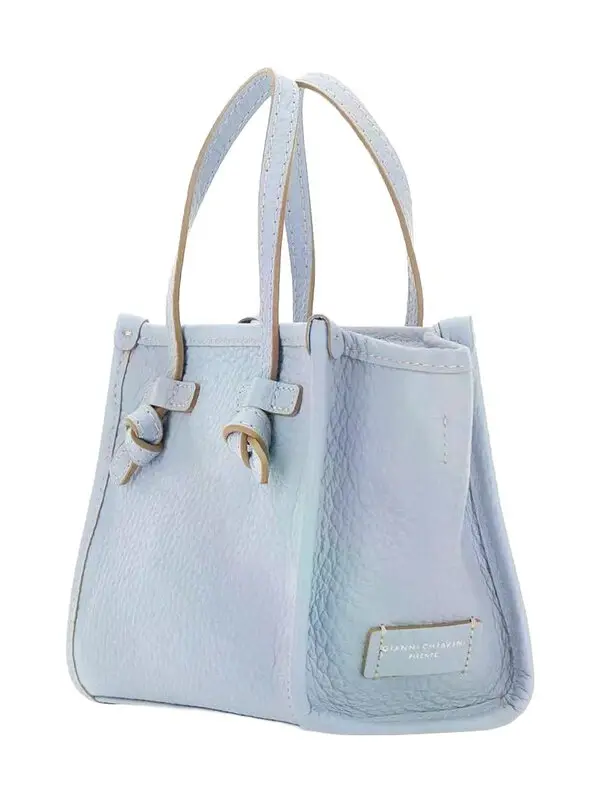 MARCELLA CLUB Miss Marcella Leather Tote Bag - Blue
