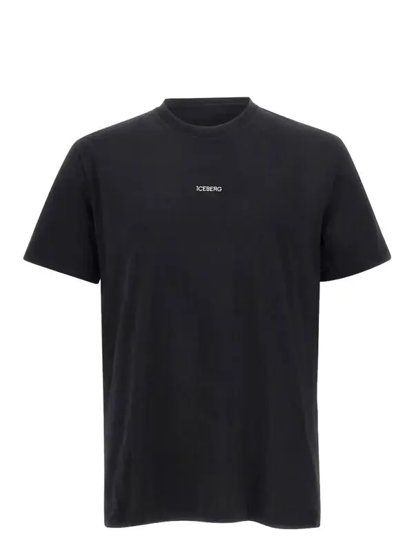 Iceberg Logo-embroidered T-shirt - Black