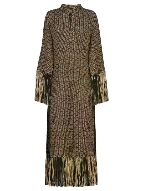 TALLER MARMO Tigris Rattan Maxi Dress - Black