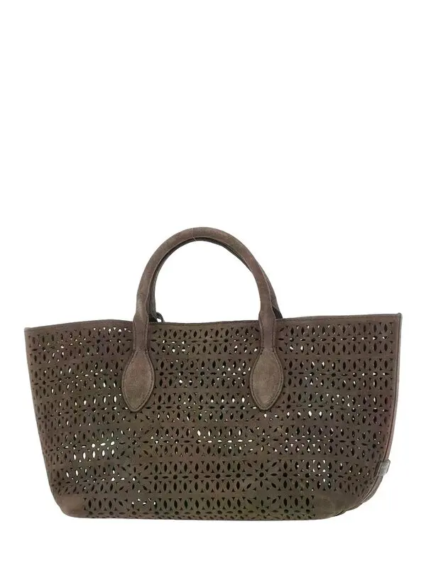 GIANNI CHIARINI Laser-cut Tote Bag - Brown
