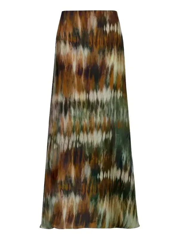 Johanna Ortiz Printed Midi Skirt - Brown