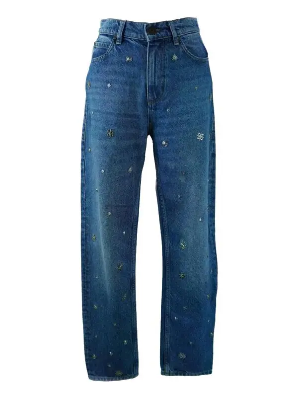 Sandro Charm-embellished Jeans - Blue