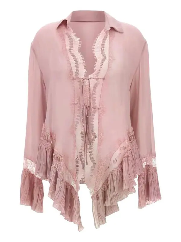Blumarine Lace-trim Blouse - Pink