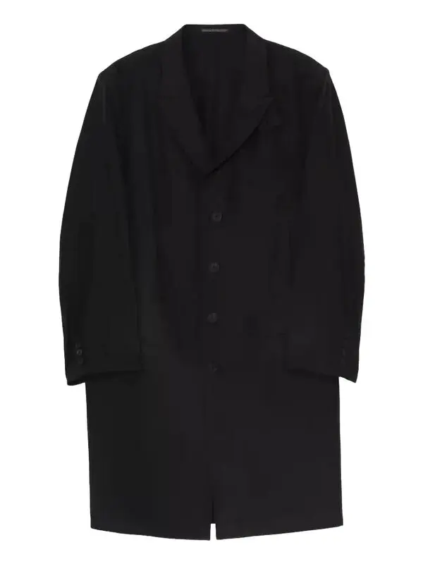Yohji Yamamoto Single-breasted Silk Suit - Black