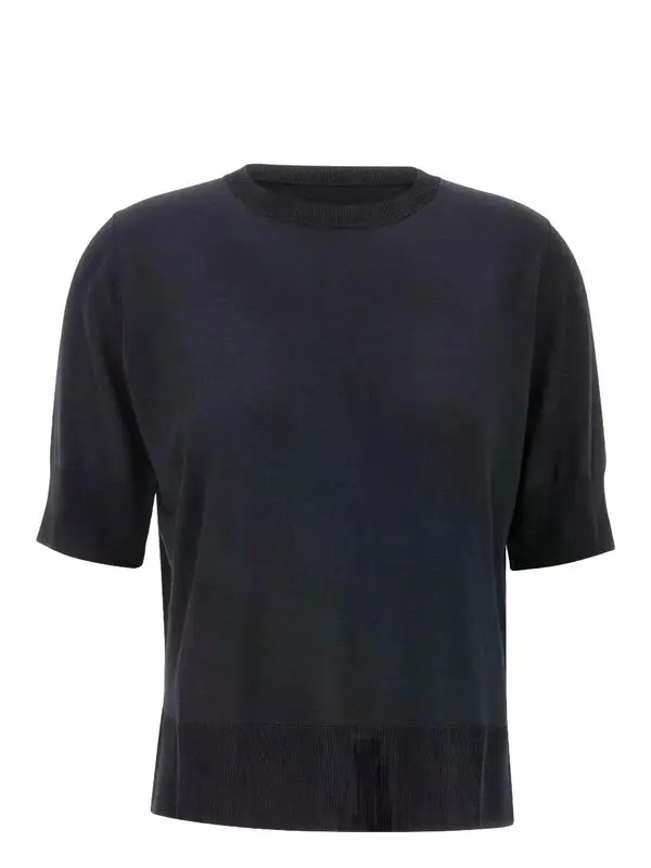 ELENA MIRO` Short-sleeve Sweater - Black