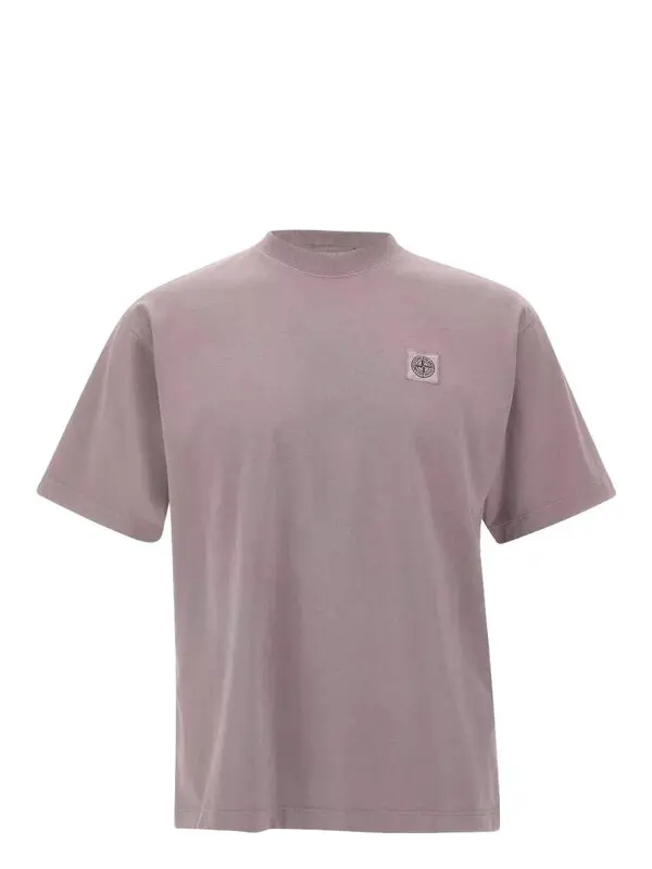 Stone Island Compass-patch Ribbed T-shirt - Purple