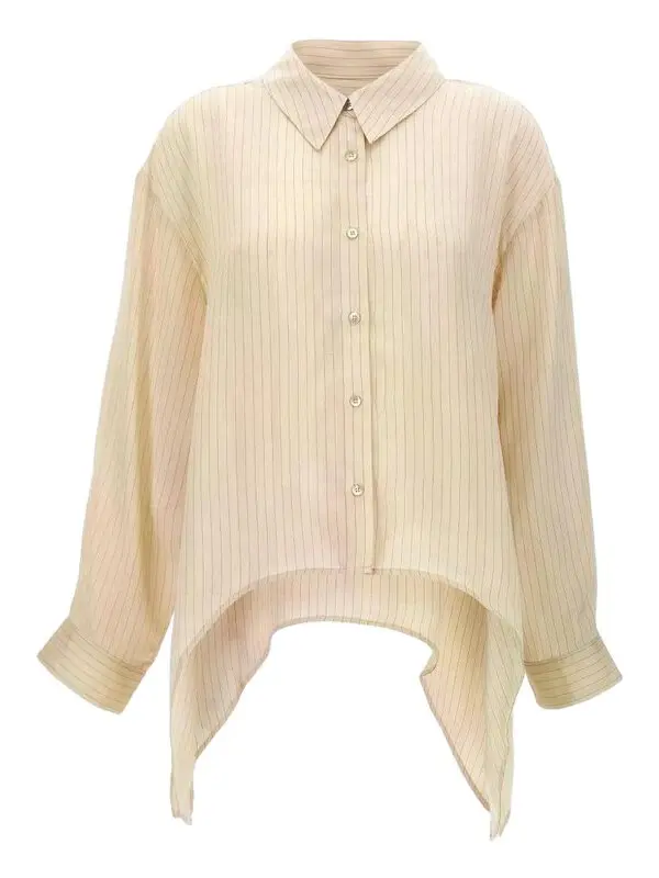 HERSKIND Enrico Asymmetric Shirt - Neutrals