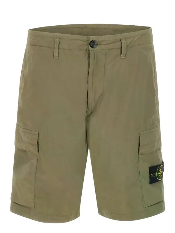 Stone Island Cargo Badge Shorts - Green