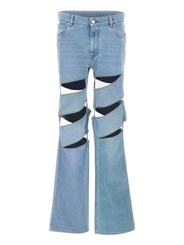 Coperni Spiral Cut-out Jeans - Blue