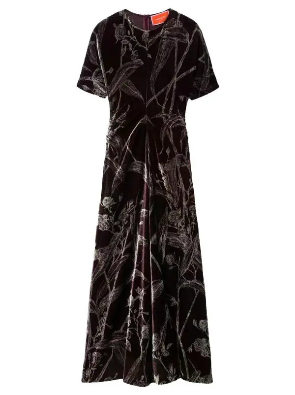 La DoubleJ Angelica Floral-print Dress - Purple