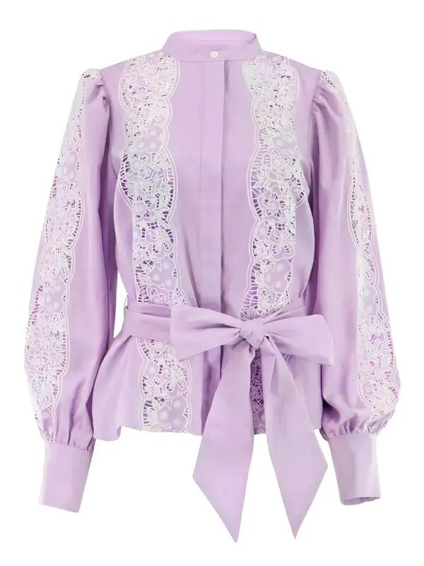 CHRISTY LYNN Embroidered Riley Blouse - Purple