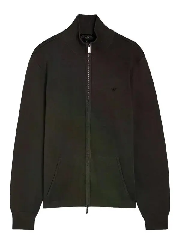 Emporio Armani Zip-up Cardigan - Black