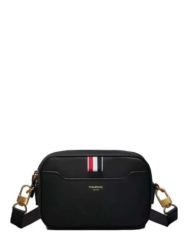 Thom Browne Small Leather Camera Bag - Black
