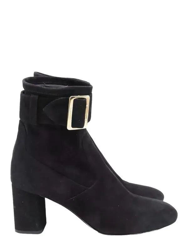 Burberry Suede Ankle Boots - Black