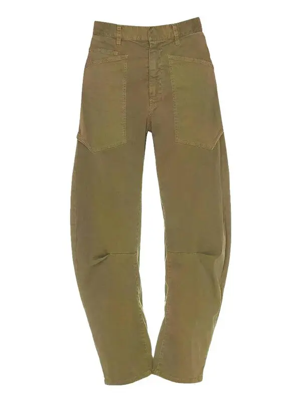NILI LOTAN Shon Barrel-leg Trousers - Green