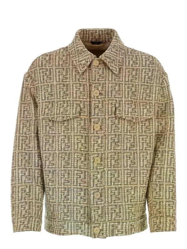 Fendi Ff-motif Shirt Jacket - Neutrals