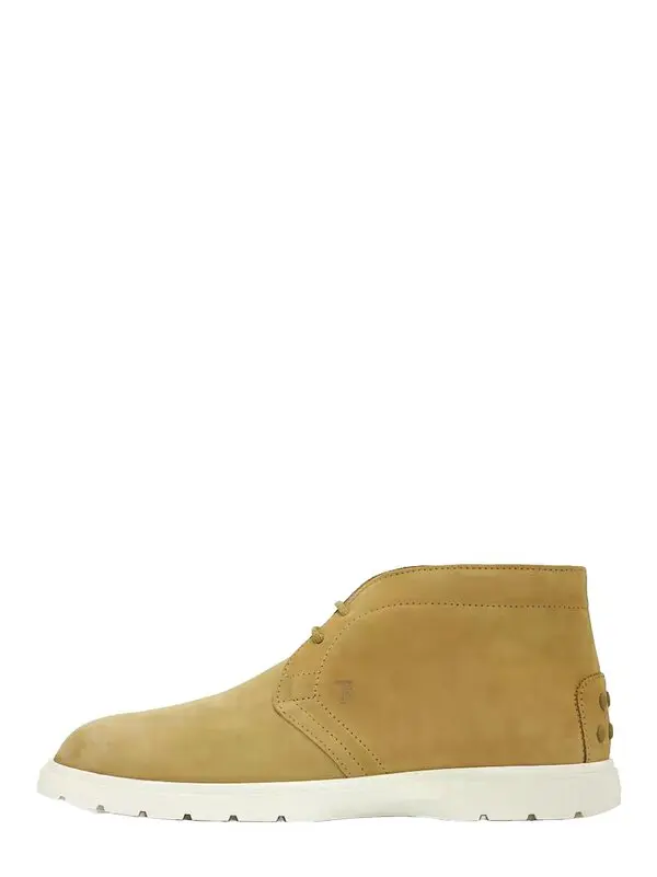 TOD'S Suede Boots With Button Fastening - Neutrals