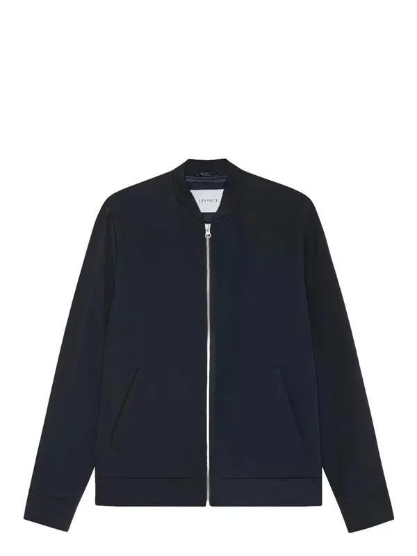 LES DEUX Embroidered-logo Bomber Jacket - Blue